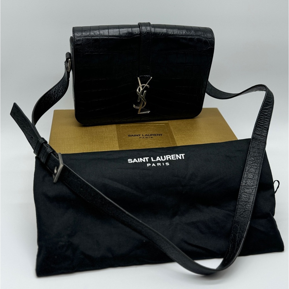 Ysl Croc Black Crossbody - Gem